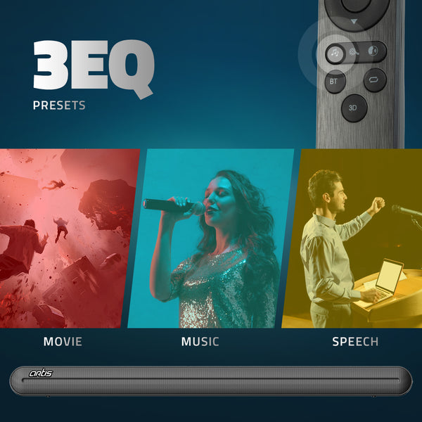 SoundHub 210 80 Watts Wireless Bluetooth Sound bar with 3EQ Pre-Sets,4