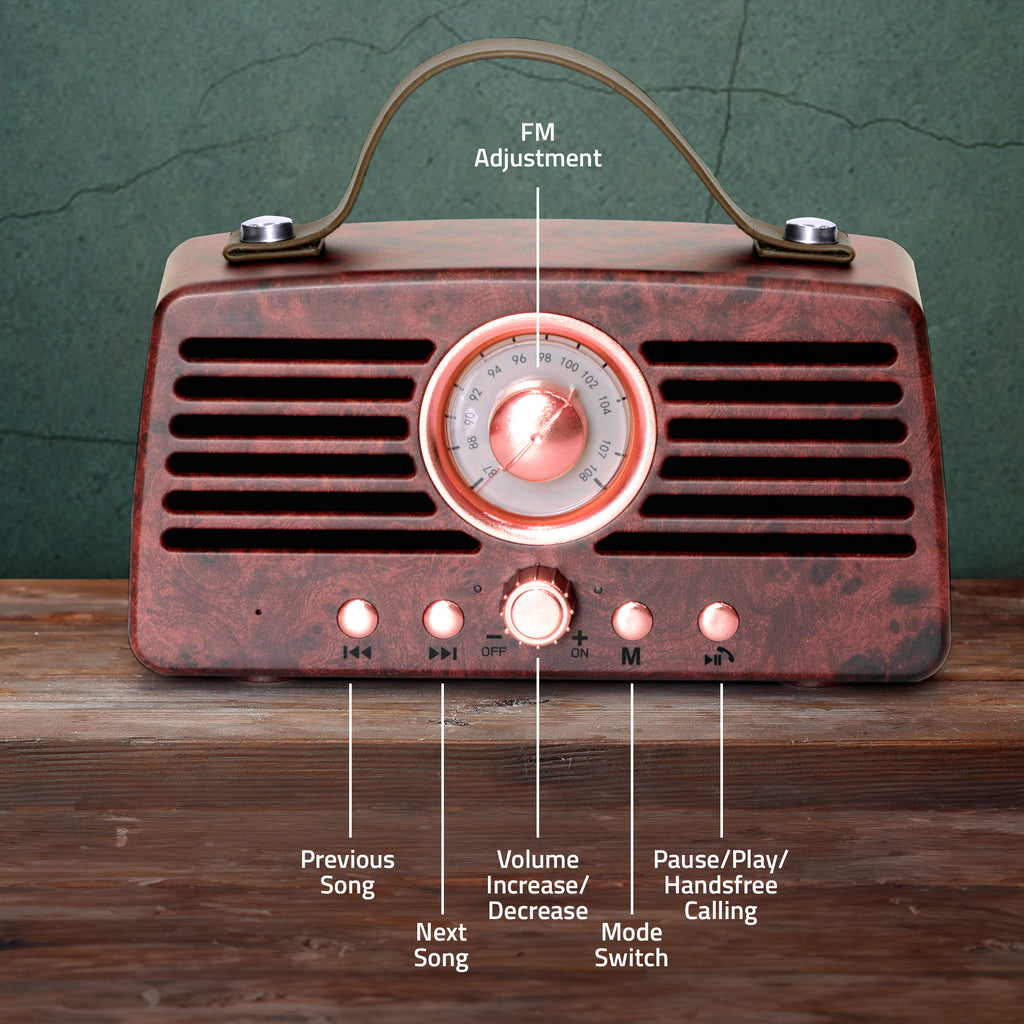 Buy Online Artis BT45 Retro Wireless Portable Bluetooth Speaker