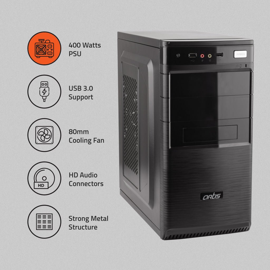 Zest 3.0 Computer Cabinet Support Micro ATX Motherboard,1 x 80mm Fan w