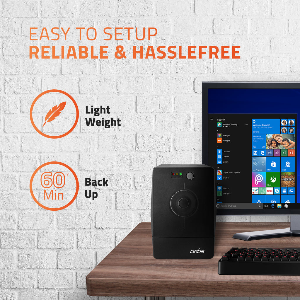 Artis 1000VA Line Interactive UPS with BIS Certified